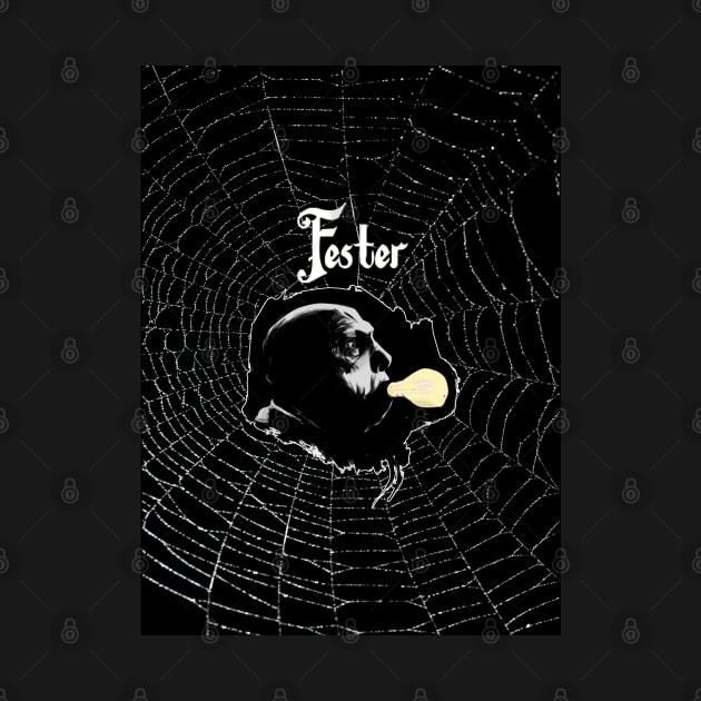 Uncle Fester - Light Bulb With Spider Web Background. - Addams Family ...