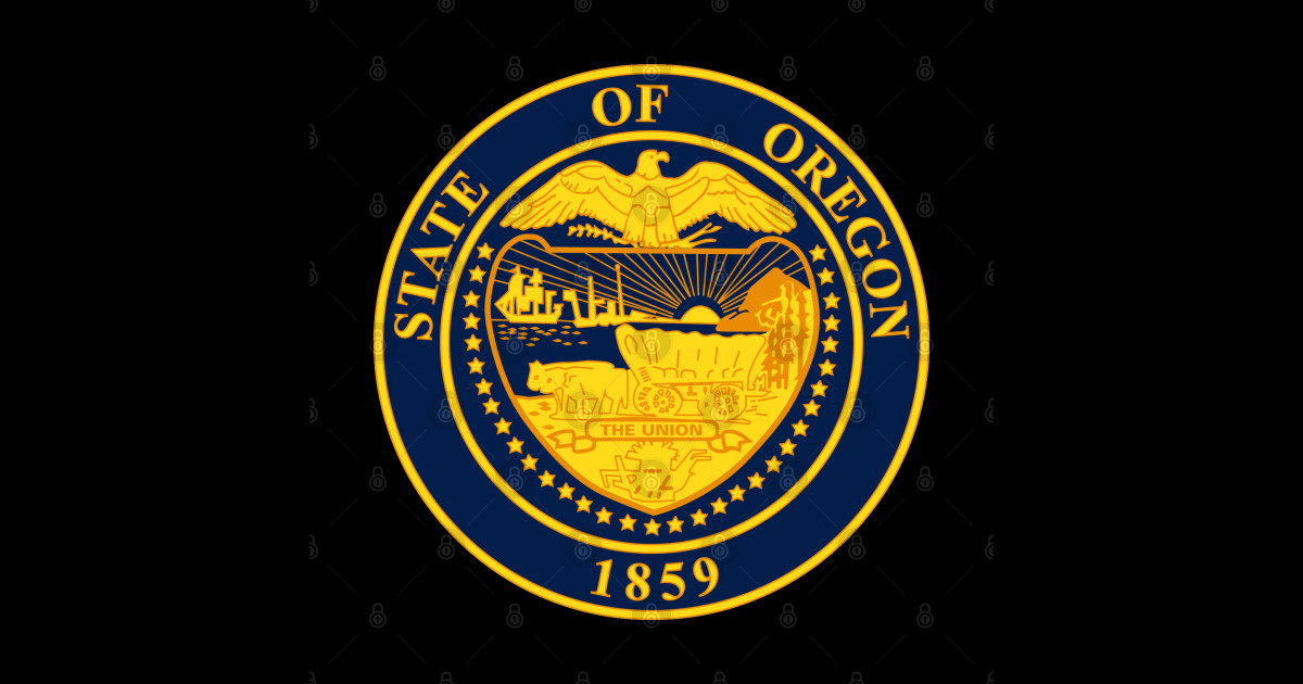 Oregon Coat of Arms - Oregon - Sticker | TeePublic