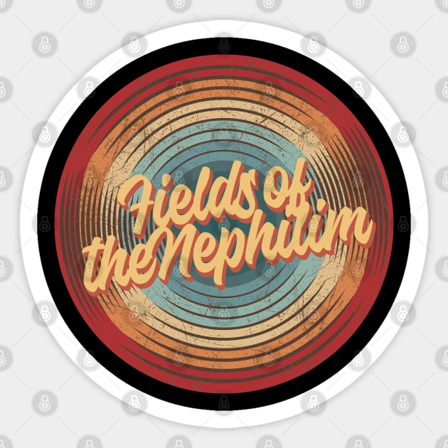 Fields of the Nephilim Vintage Circle - Musician - Sticker | TeePublic