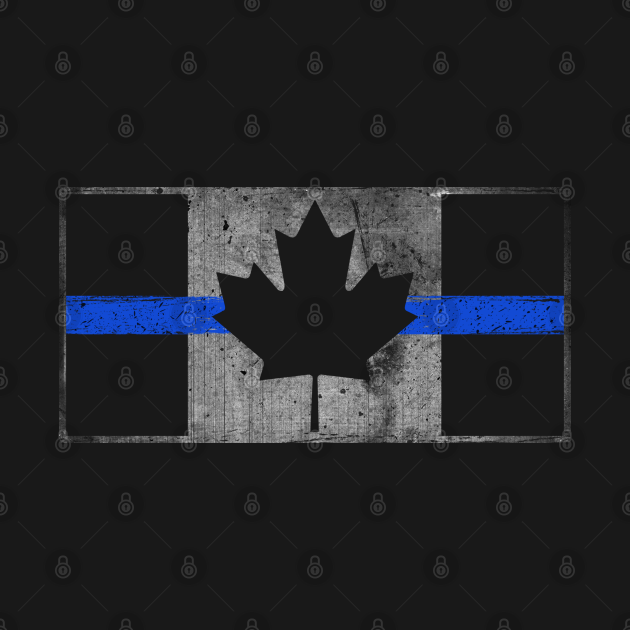 Canada Thin Blue Line Flag - Canada Thin Blue Line Flag - Long Sleeve T ...