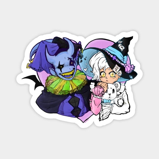 D'imples & Witchberry - Jesters - Magnet | TeePublic
