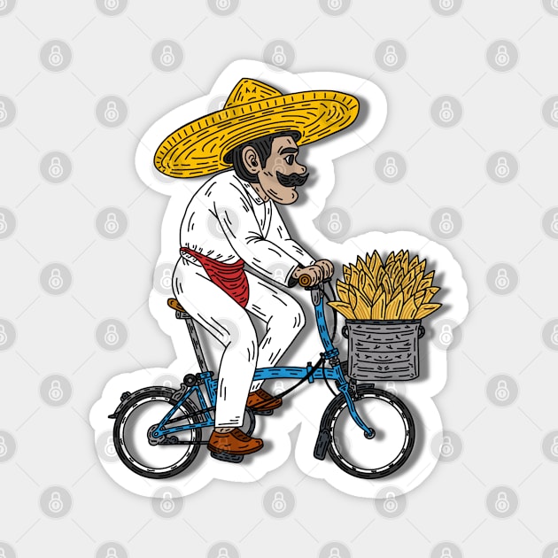 Mexican Tamales Folding Bike - Brompton - Magnet | TeePublic