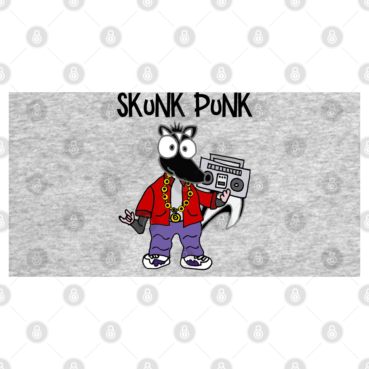 Funny Skunk Punk Skunk Rapper Cartoon - Skunk - T-Shirt | TeePublic