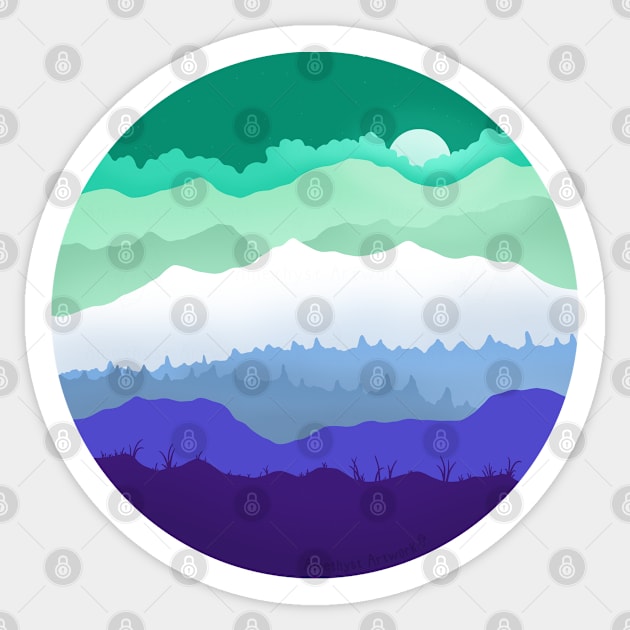 Subtle Gay MLM Pride Mountainsape - Gay Pride - Sticker | TeePublic
