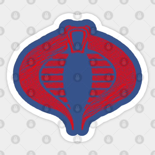 Cobra Line Art - Cobra Commander - Sticker | TeePublic
