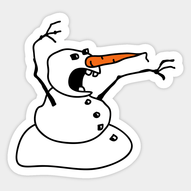 angry snowman