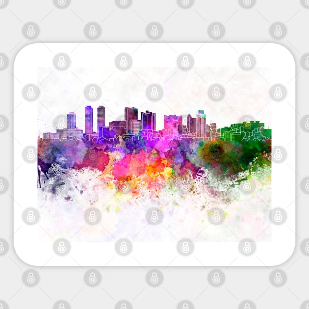 Colombo skyline in watercolor background - Skyline City - Sticker ...