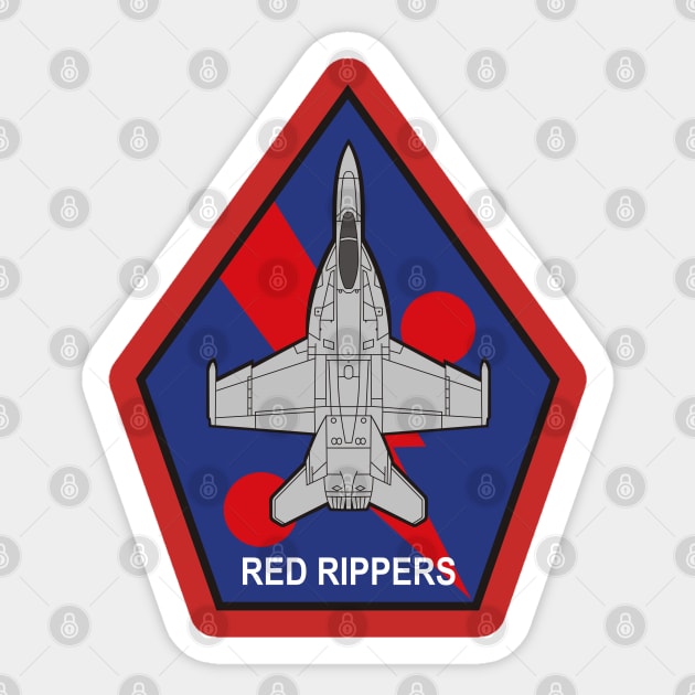 VFA-11 Red Rippers - F/A-18 - Vfa 11 Red Rippers - Sticker | TeePublic