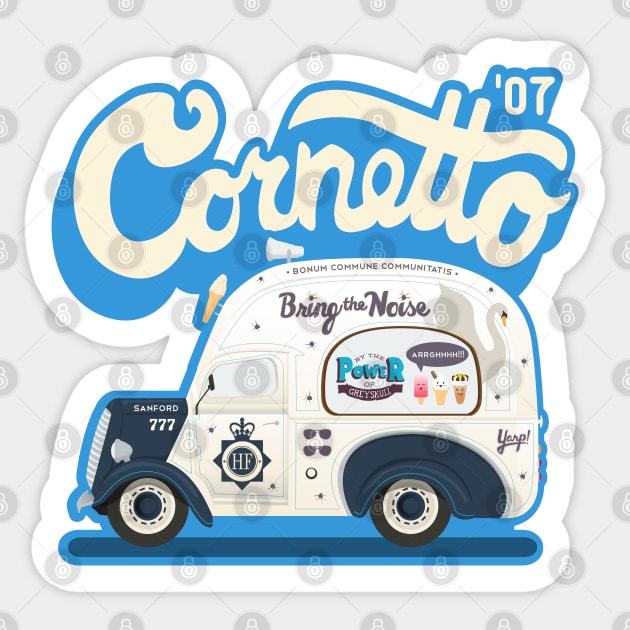 Ode to Cornetto 2 - Cornetto Trilogy - Sticker | TeePublic