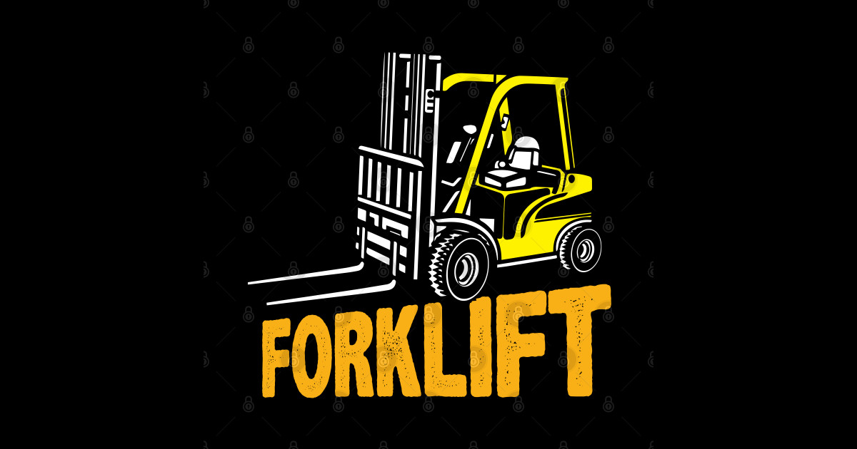 Forklift truck Yellow - Forklift - Sticker | TeePublic