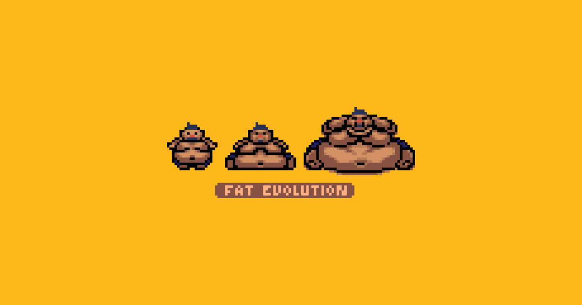 Fat Evolution - Weight Gain - T-Shirt | TeePublic