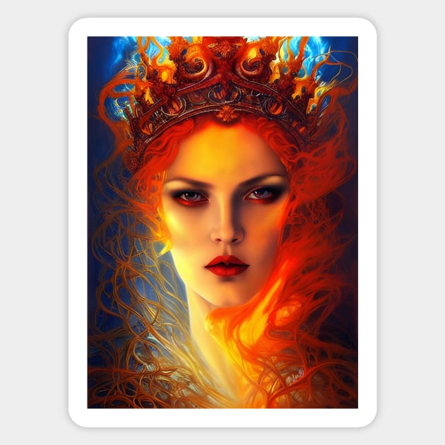 queen of ice and fire - Queen Of Ice And Fire - Sticker | TeePublic