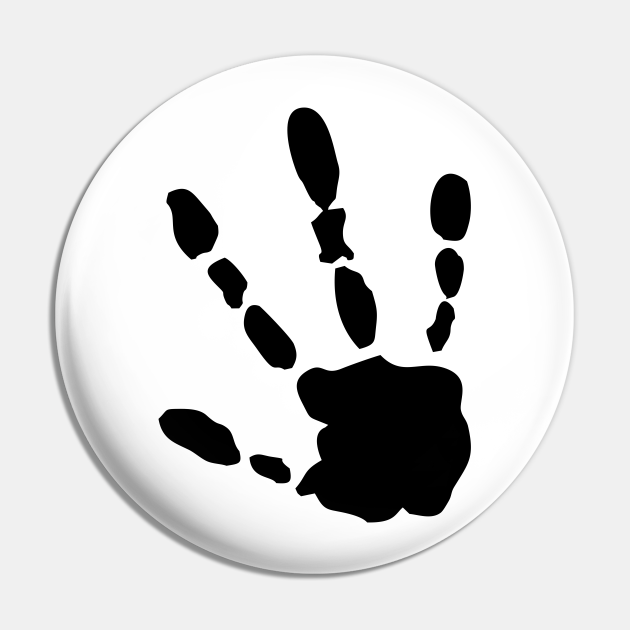 Handprint hand - Handprint - Pin | TeePublic