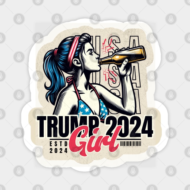 Trump 2024 Girl - Trump - Sticker | TeePublic