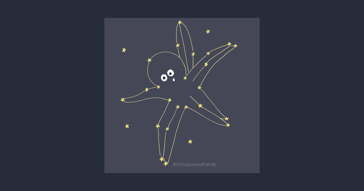 Octopus Constellation - Stars - T-Shirt | TeePublic