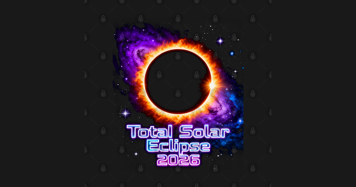 total solar eclipse 2026 - Total Solar Eclipse 2026 - T-Shirt | TeePublic