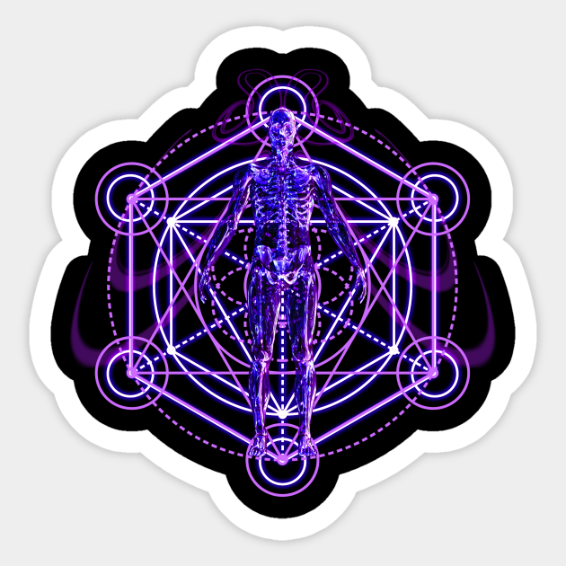 Sacred Human Body and Geometry - Sacred Geometry - Sticker | TeePublic