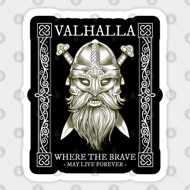Viking Warrior - Valhalla - Viking Warrior Valhalla - Sticker | TeePublic