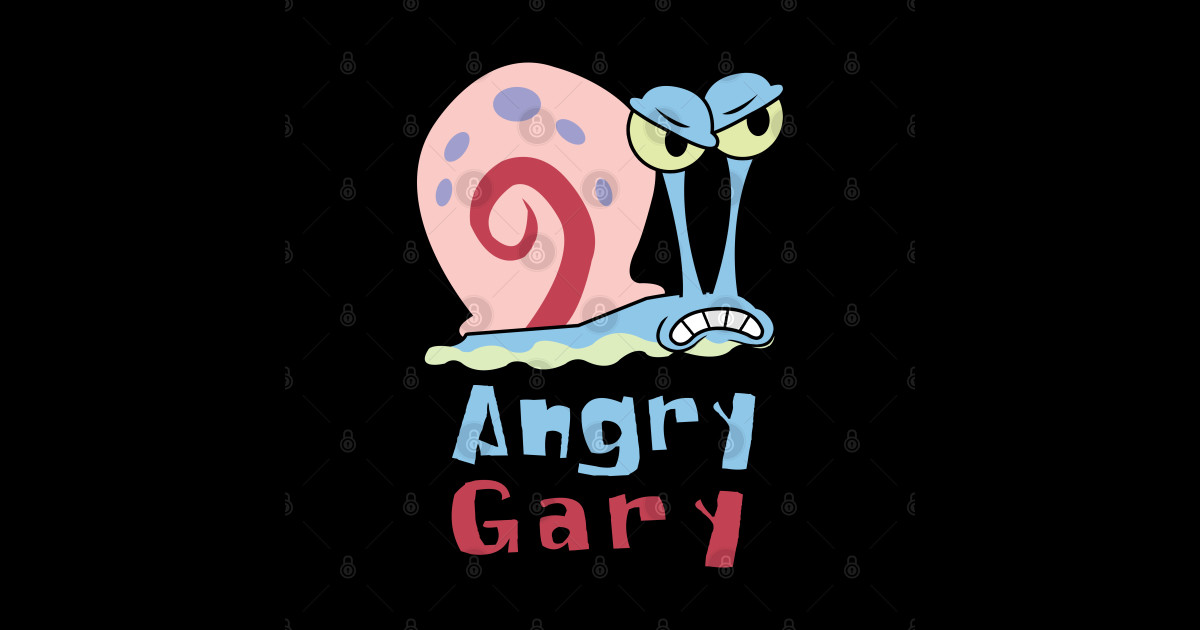 Angry Gary - Spongebob Squarepants - Sticker | TeePublic