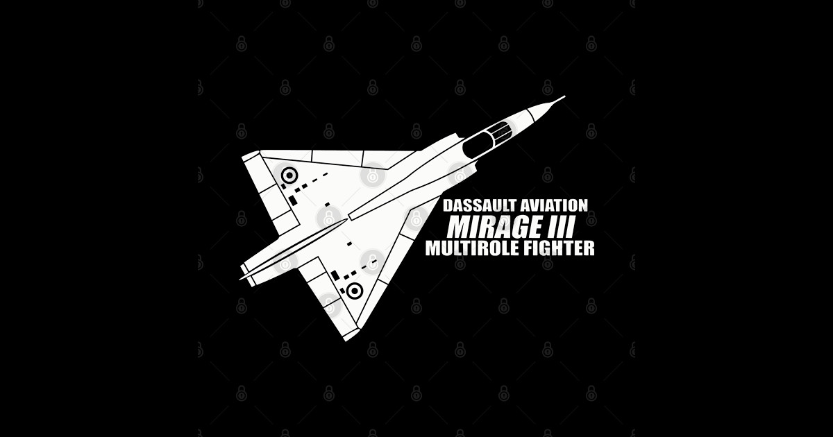 Mirage III Multirole Fighter Jet Aviation - Mirage - Sticker | TeePublic