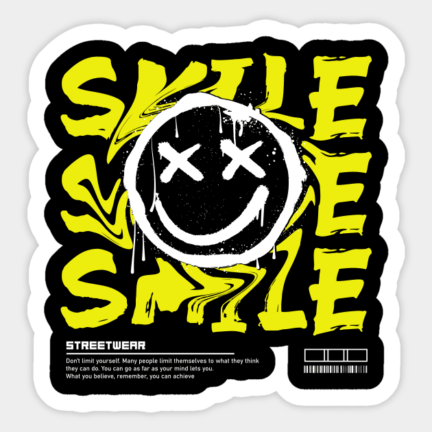 Illustration Smile Design - Smile - Sticker | TeePublic