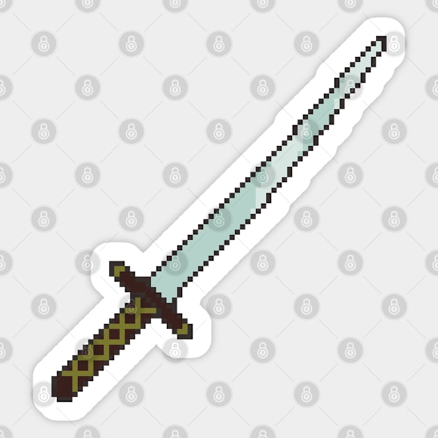 katana sword pixel art - Sword - Sticker | TeePublic