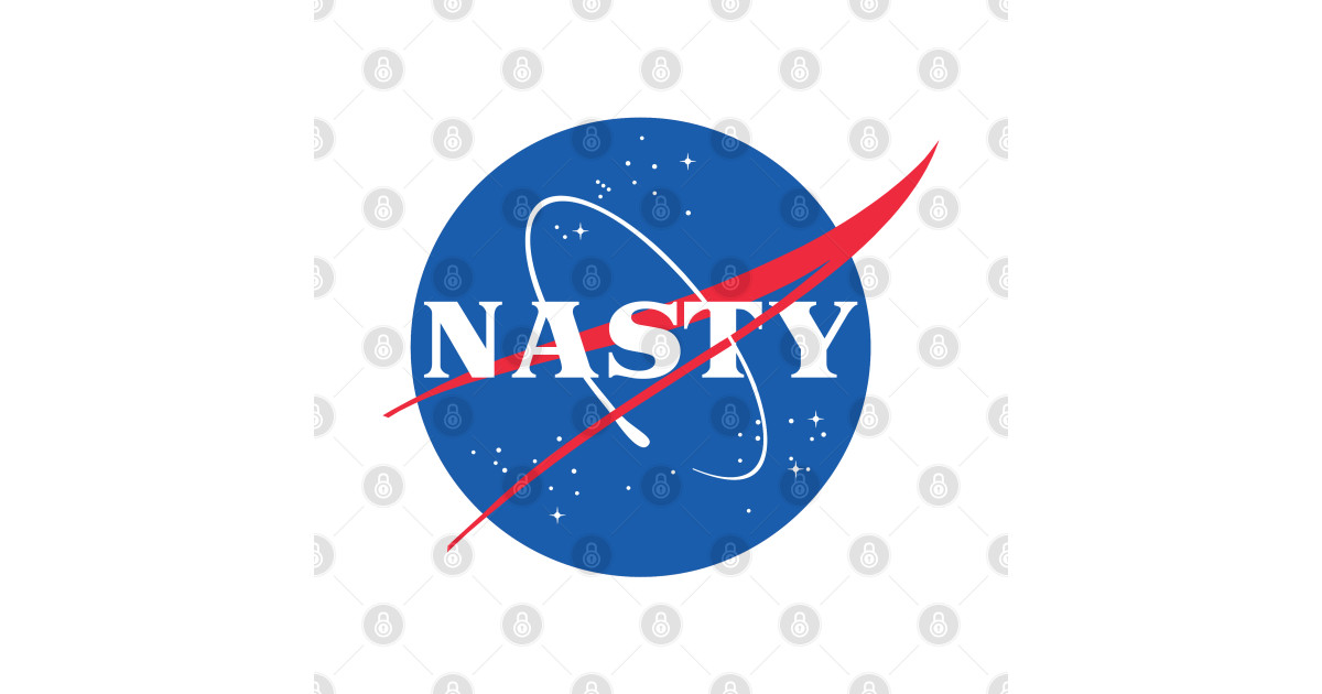 NASTY - Nasa Parody Logo Design - Nasty - Sticker | TeePublic