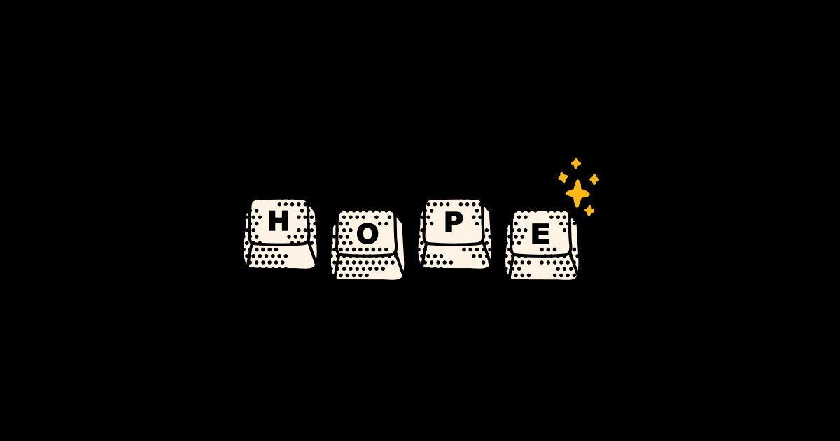 Hope Button - New Year - Sticker | TeePublic
