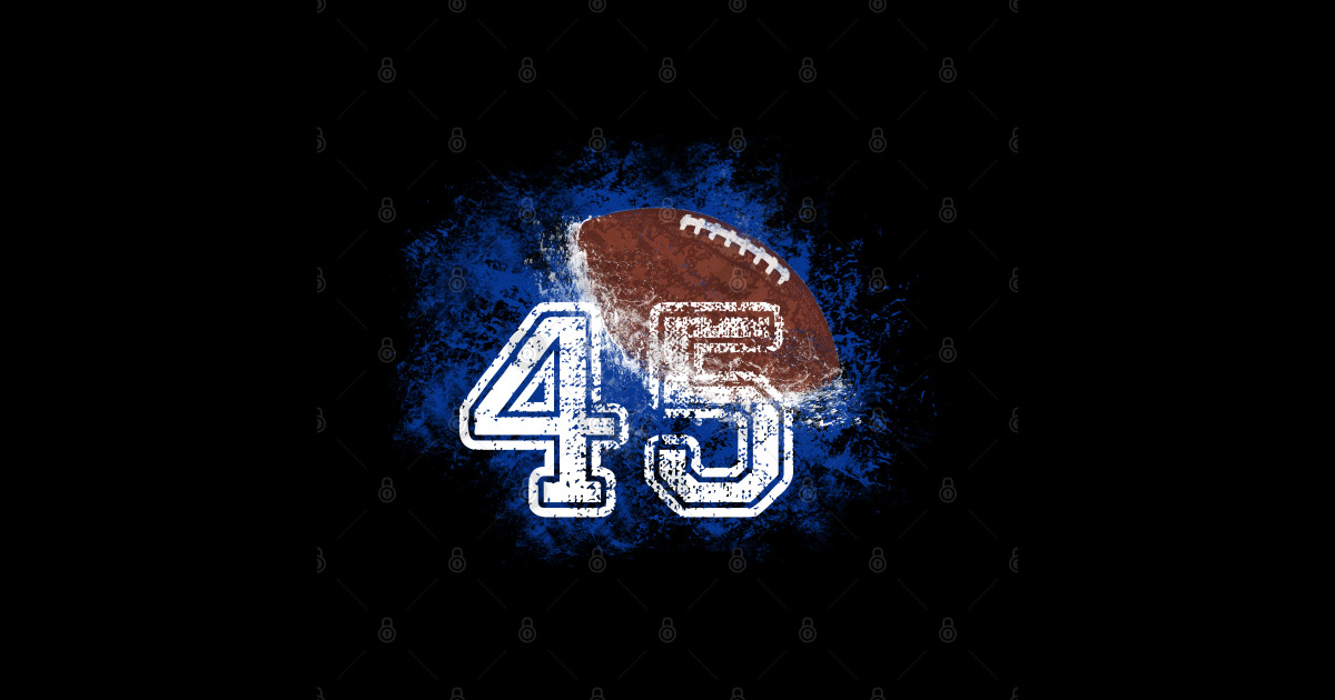 Football jersey Number 45 - Football - Sticker | TeePublic