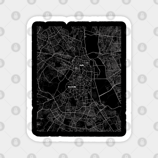 4K New Delhi India Map | HD New Delhi India Map | Black And White Map ...