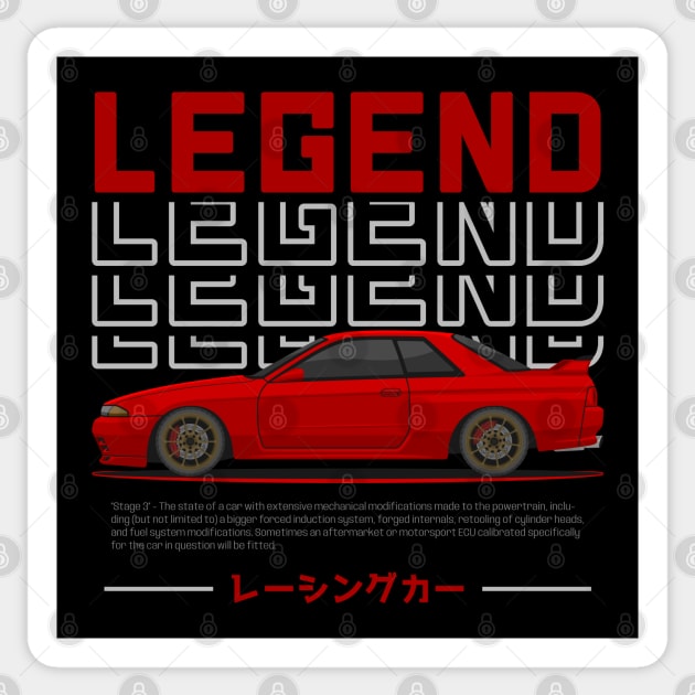 Red JDM Legend Skyline R32 - Skyline R32 - Sticker | TeePublic