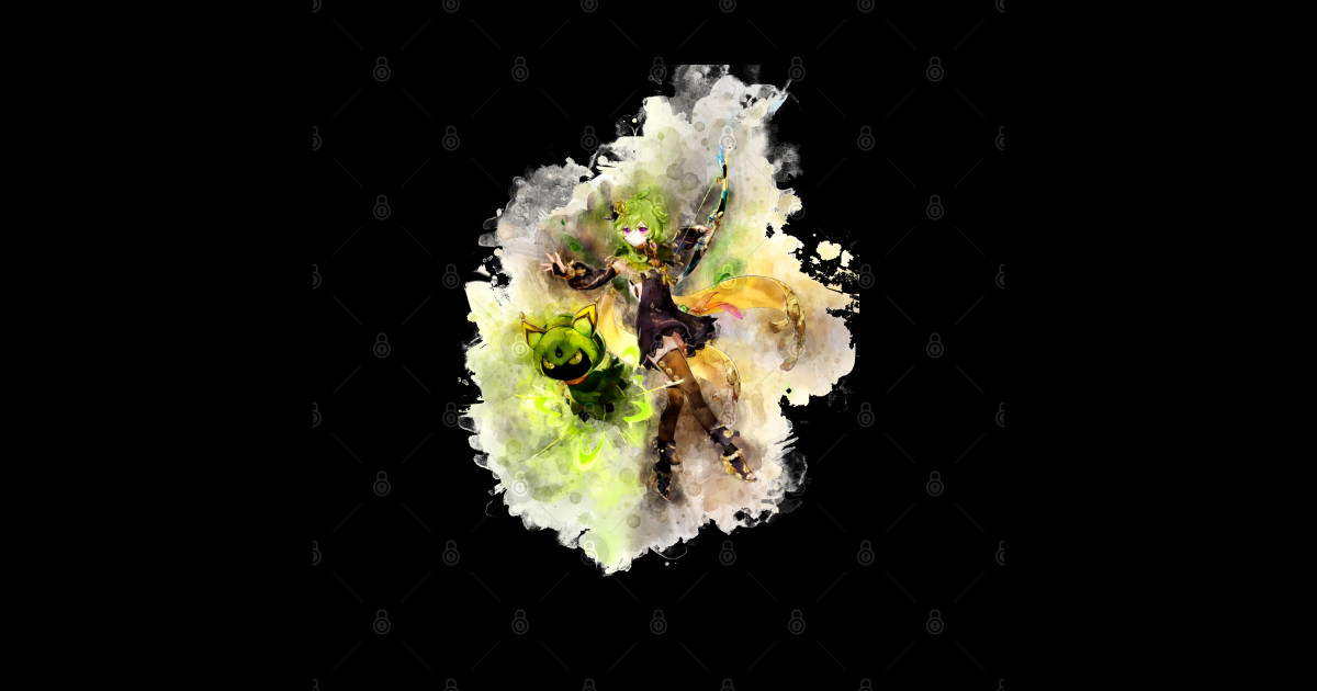 Collei - Genshin Impact (Watercolor) - Genshin Impact Collei - Sticker ...