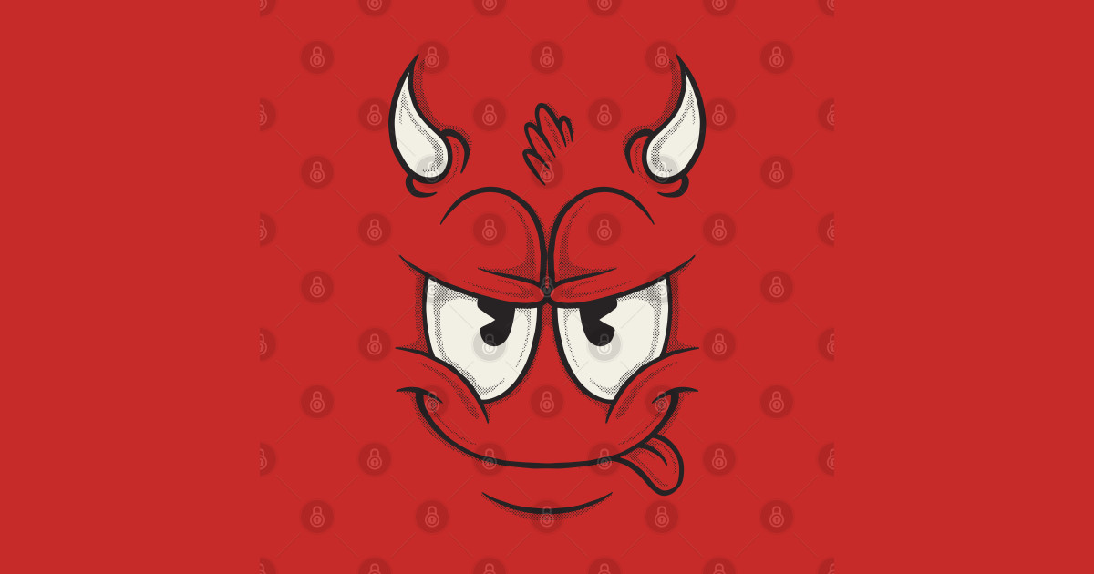 cartoon evil face - Funny Cartoon - T-Shirt | TeePublic