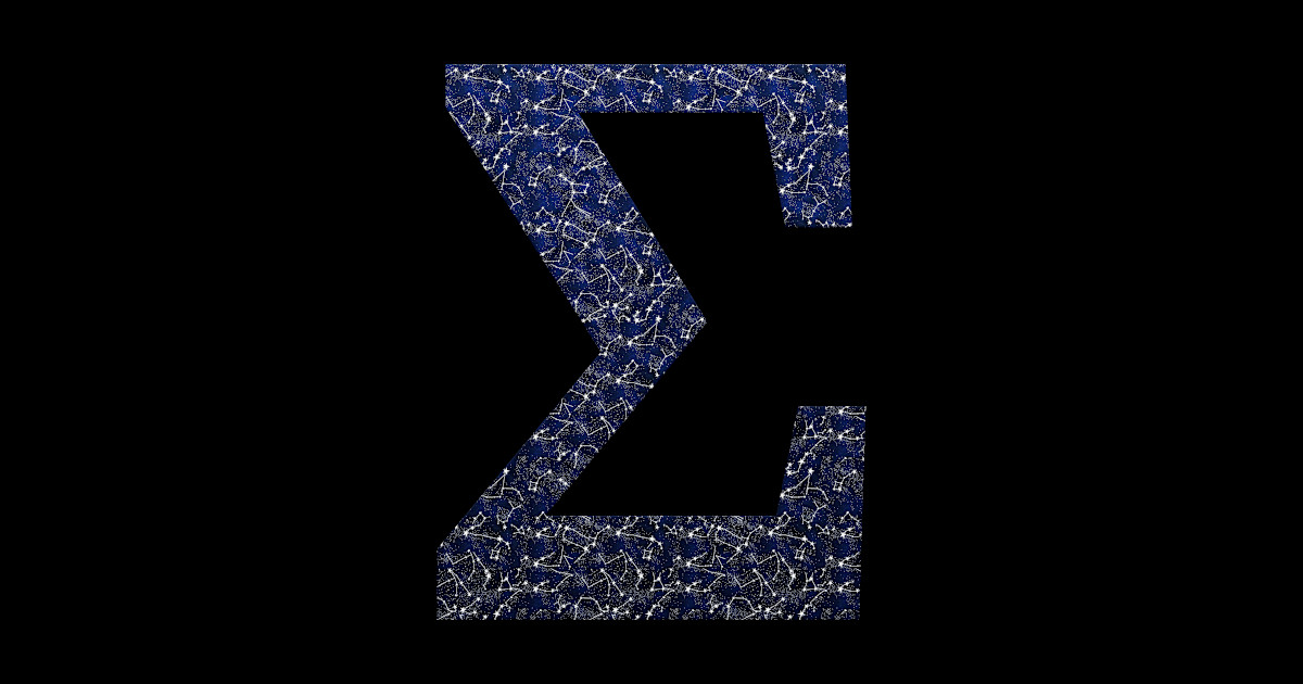 Greek alphabet, Sigma with constellation pattern - English - Posters ...
