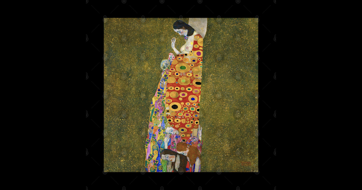 Gustav Klimt's Hope II (1907-1908) famous painting. - Famous Painting ...