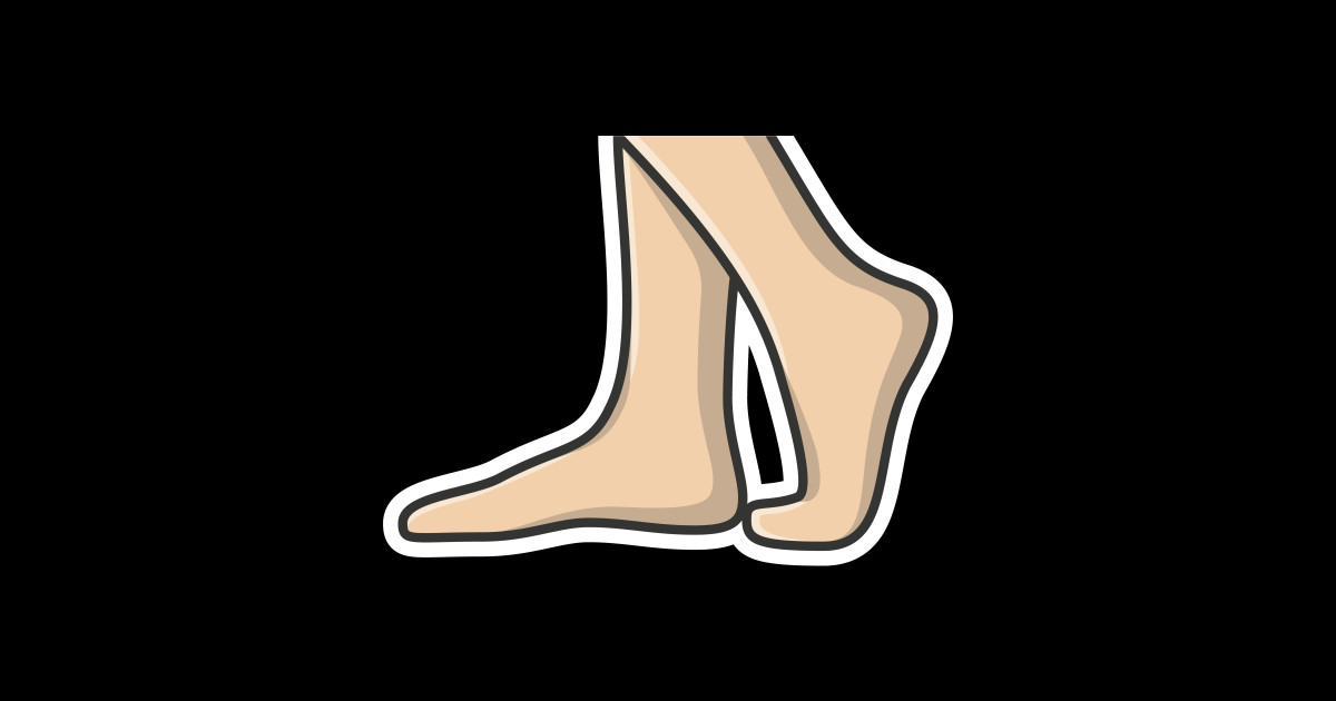 Human Feet Sticker vector illustration. People fashion icon concept ...