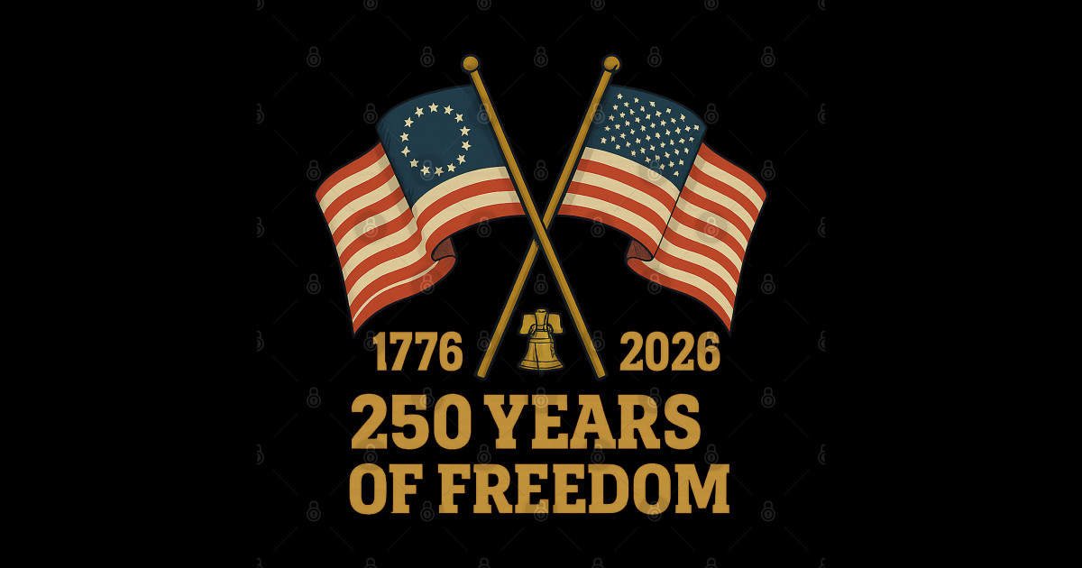Betsy Ross Flag 250 Years of Freedom 1776-2026 USA Patriotic Shirt ...