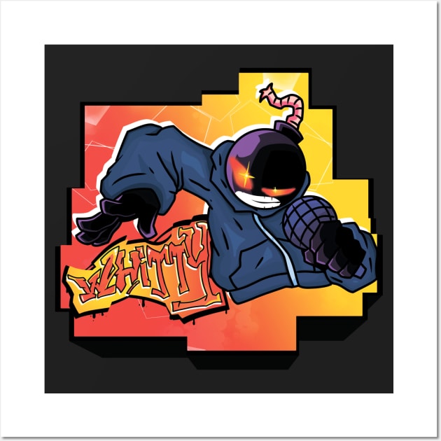 FNF whitty block graffiti art - Whitty - Posters and Art Prints | TeePublic
