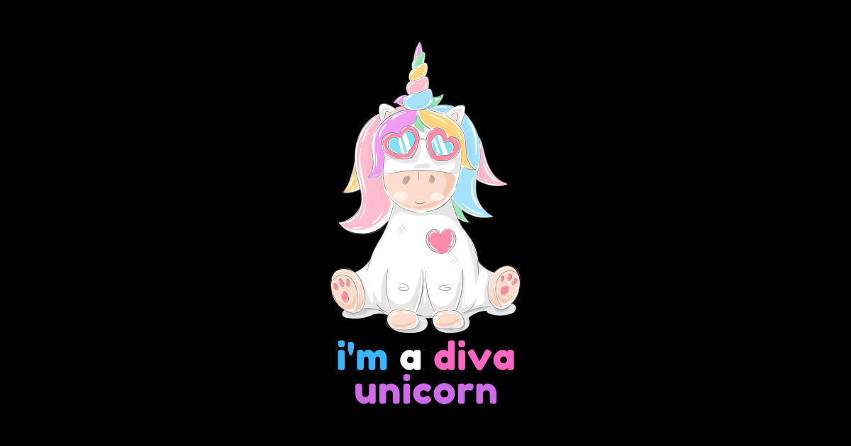 I am a diva unicorn - Diva Unicorn - Sticker | TeePublic