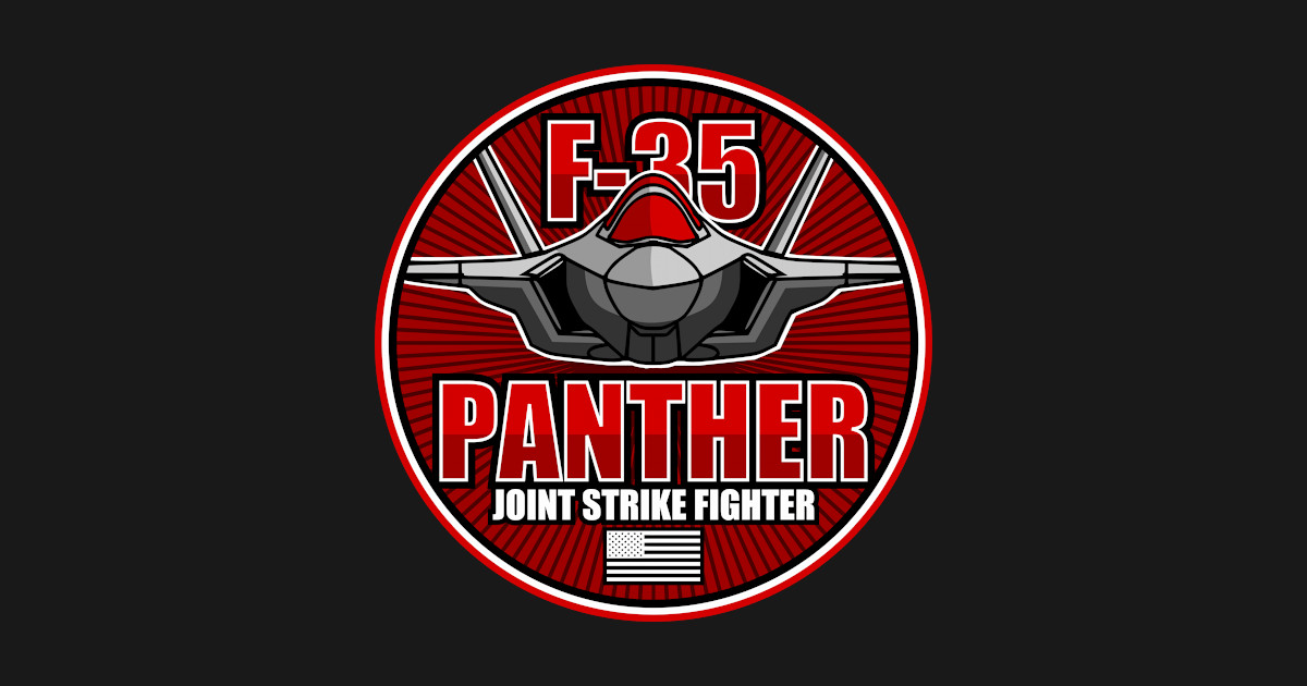 F-35 Panther (small logo) - F 35 Lightning Ii - T-Shirt | TeePublic