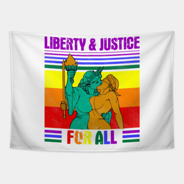 Lgbt Liberty And Justice For All Shirt Lgbt Pride Lesbian Love Lgbt
