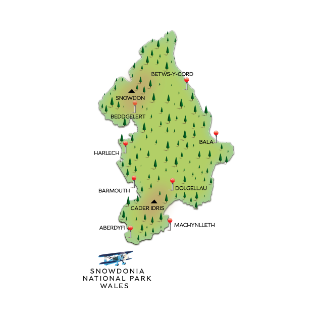 Snowdonia national park map - Snowdonia National Park - Tapestry ...