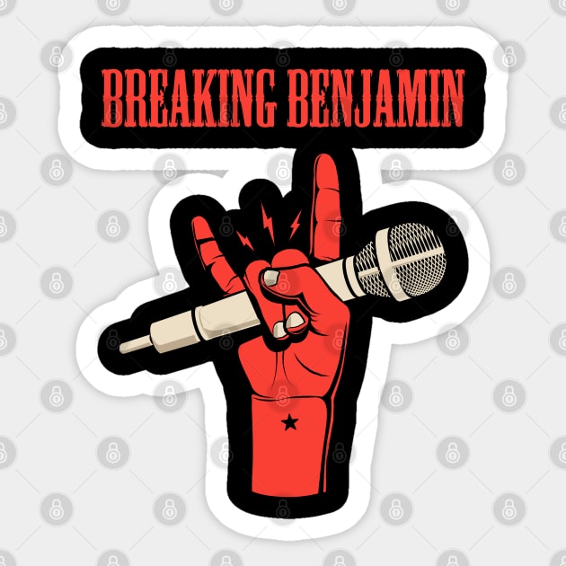 BREAKING BENJAMIN BAND - Breaking Benjamin Band - Sticker | TeePublic