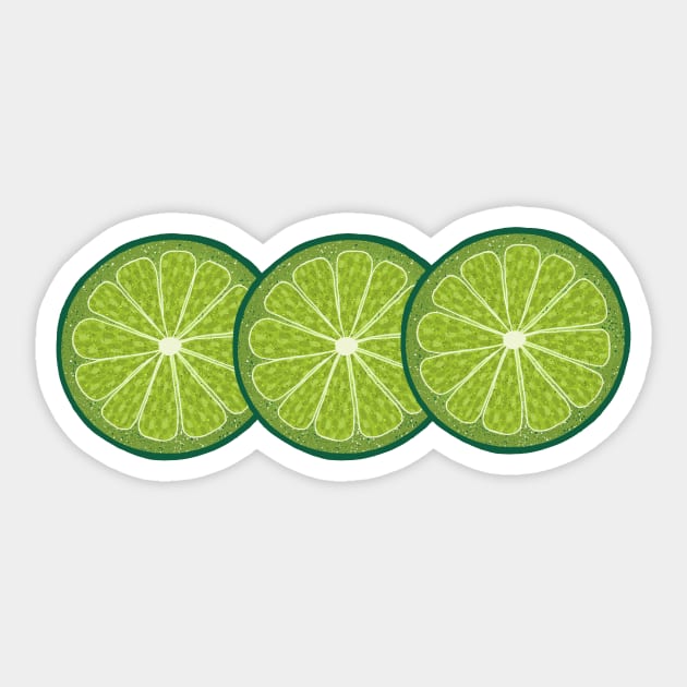 Fresh lime slice pattern - Lime Slices - Sticker | TeePublic