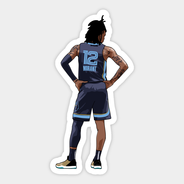 Ja Morant Vector Back - Ja Morant - Sticker | TeePublic