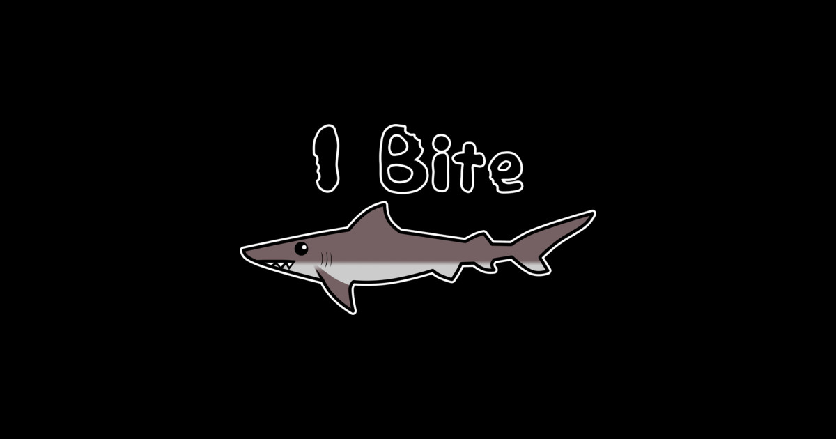 I Bite - Shark - Sticker | TeePublic