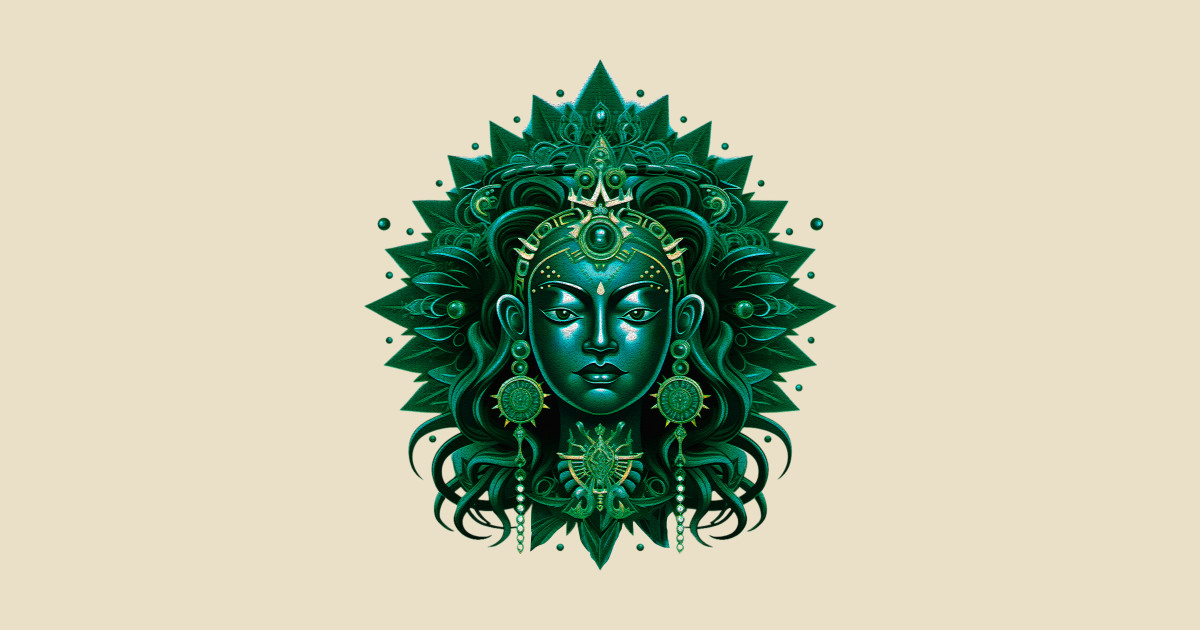 Radiant Goddess Green Tara: Mandalic Portrait of Divine Beauty - Green ...