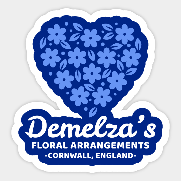 Demelza's Floral Arrangements Logo - Poldark - Sticker | TeePublic