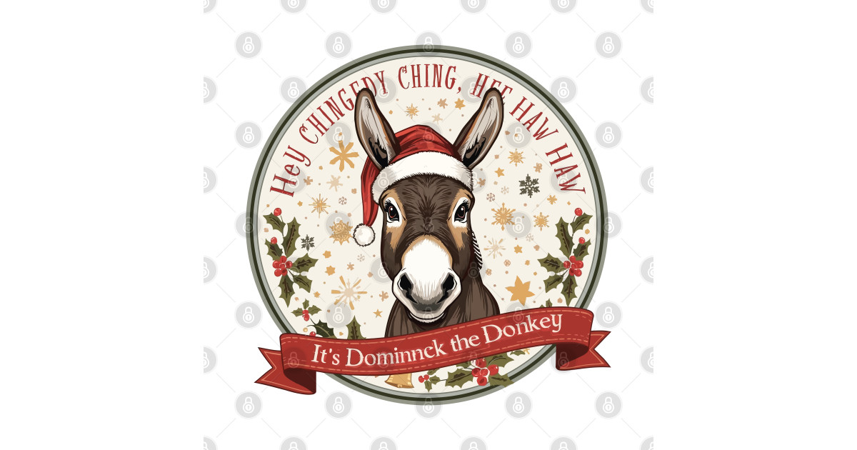 Italian Christmas Donkey Dominick The Donkey - Funny Christmas - T ...