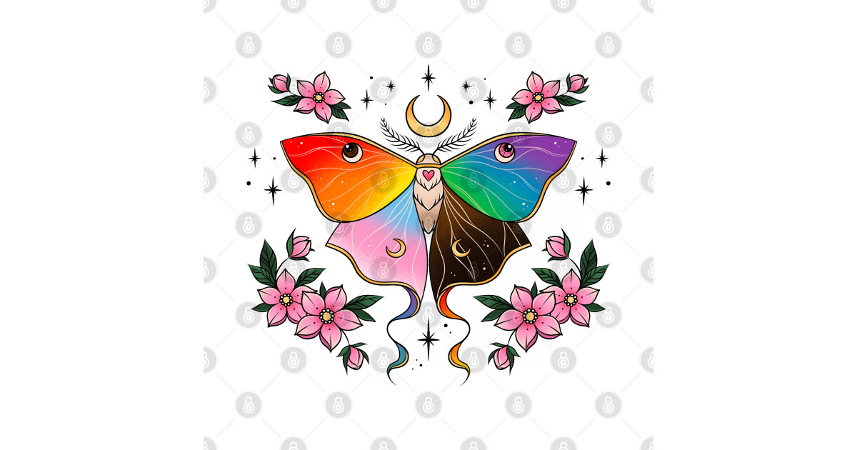 Pride Moth - Pride - T-Shirt | TeePublic
